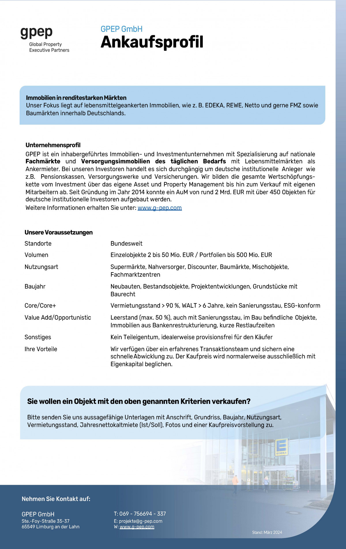 GPEP - Ankaufsprofil NPL